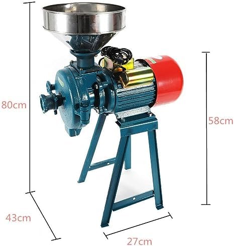 Electric Grain Grinder Mill,220V 2200W Commercial Corn Mill Grinder Machine Feed Mill Wheat Grinder,Electric Dry Cereals Grinder with Funnel
