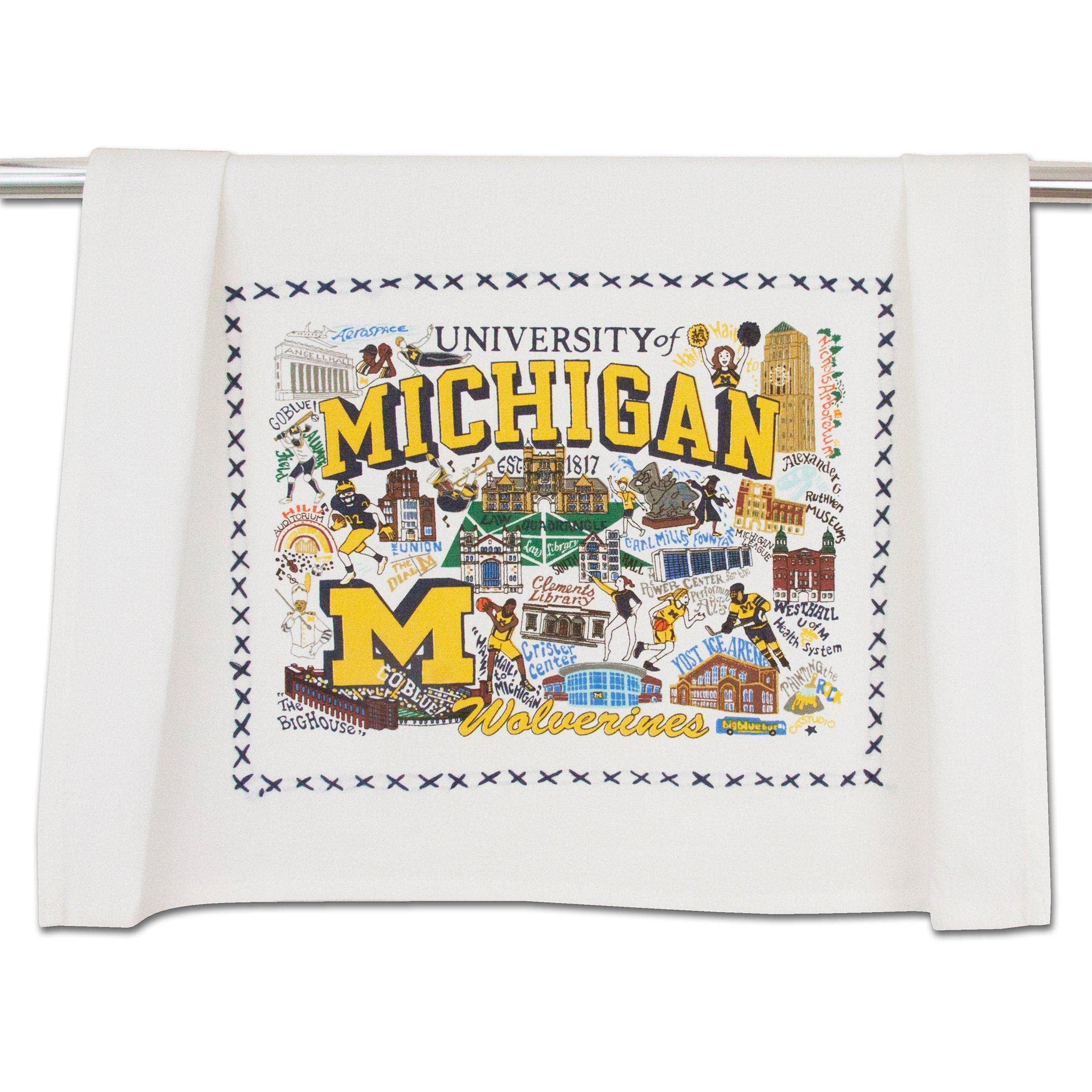 Catstudio University of Michigan Collegiate Dish & Hand Towel | Great for Kitchen, Bar, & Bathroom