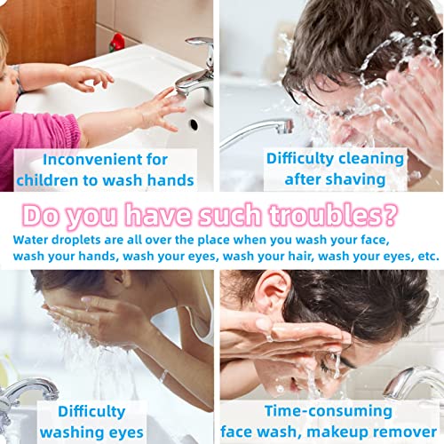 Faucet Extender Swivel Sink Faucet Aerator Water Saving Rotatable Faucet Sprayer Head for Wash Face Wash Mouth Wash Eye Universal Splash Filter Faucet (720° Rotate)