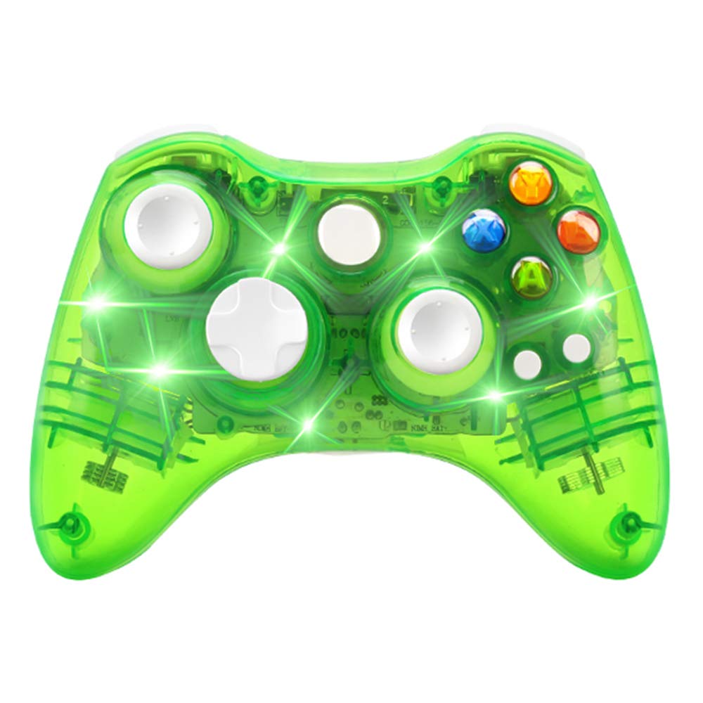 Wireless Game Controller Compatible with Xbox 360 Console Slim and PC Windows 7/8/10 blue (Green)
