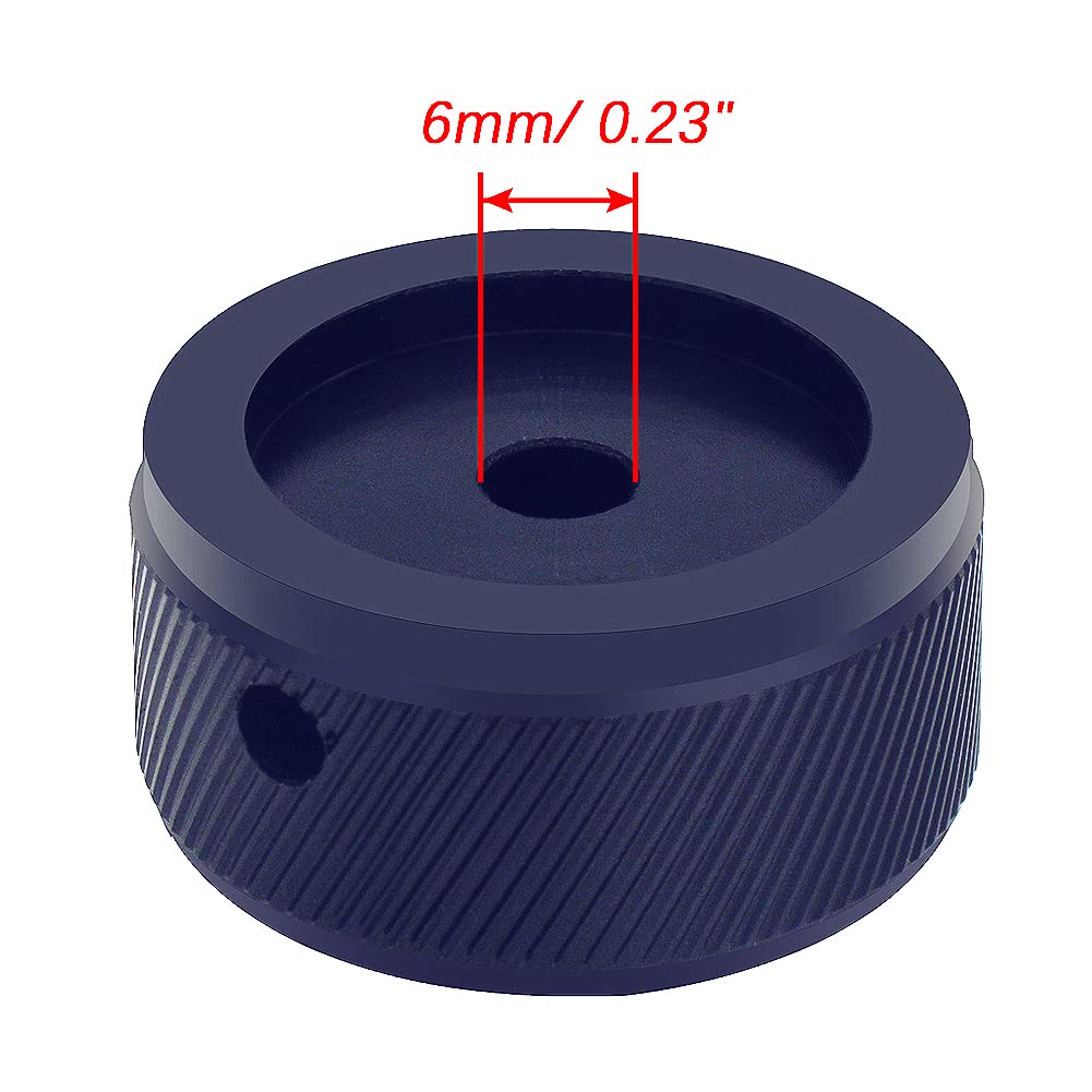 mxuteuk Black Guitar Knob Aluminum Alloy Potentiometer Control Knob Volume Audio Electric Guitar Bass Knob Screw Type 34 x 17mm (d*h) KNOB-06-34BK