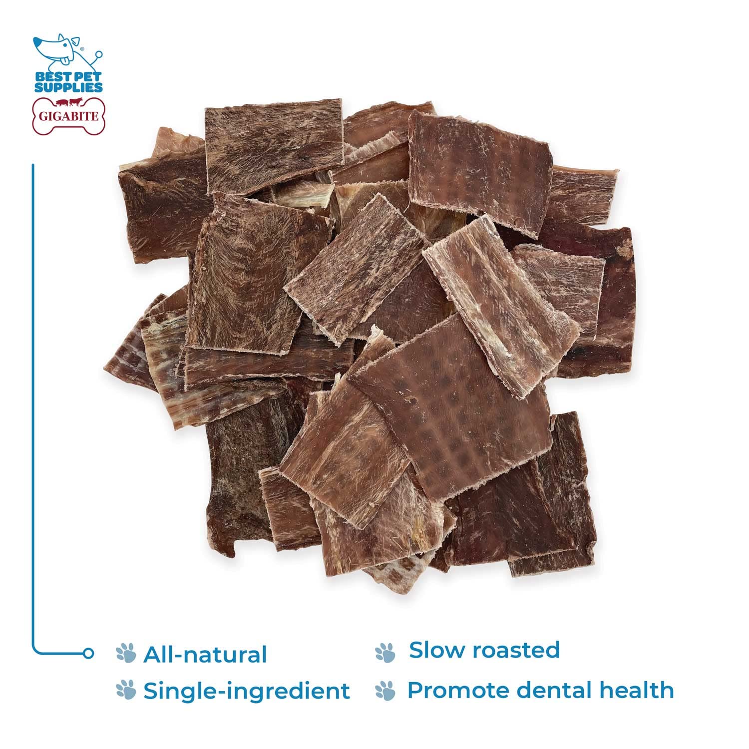 GigaBite Assorted Beef Gullet Jerky (1-Pound) - All Natural, Free Range Beef Esophagus Taffy Dog Treat by Best Pet Supplies