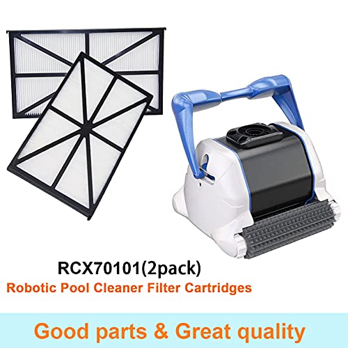 FBULWSEC Ultra Fine Cartridge Filter Panels, for Hayward Robotic AquaVac, TigerShark and SharkVac Pool Cleaners Maytronics Part Number: RCX70101PAK2 (2 Pack)