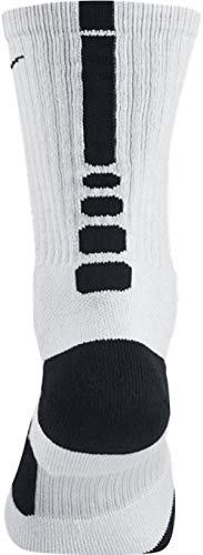 Nike Dri-Fit Elite Basketball Socks (Medium, White/Black/(Black))