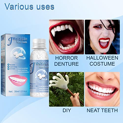 Decorative Denture Cup with For And Solid Tooth Make Glue Denture Teeth (30g) FalseTeeth Temporary Adhesive Confidently Tooth Missing Teeth Gaps Kit Denture Clip on Braces for Looks