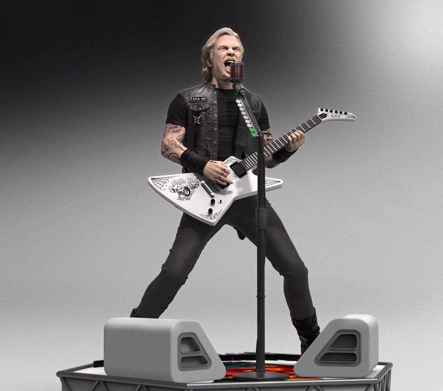 Knucklebonz - James Hetfield (Metallica) Limited Edition Collectible Statue (only 3000 Created) - Rock Iconz, Officially Licensed, Includes CoA
