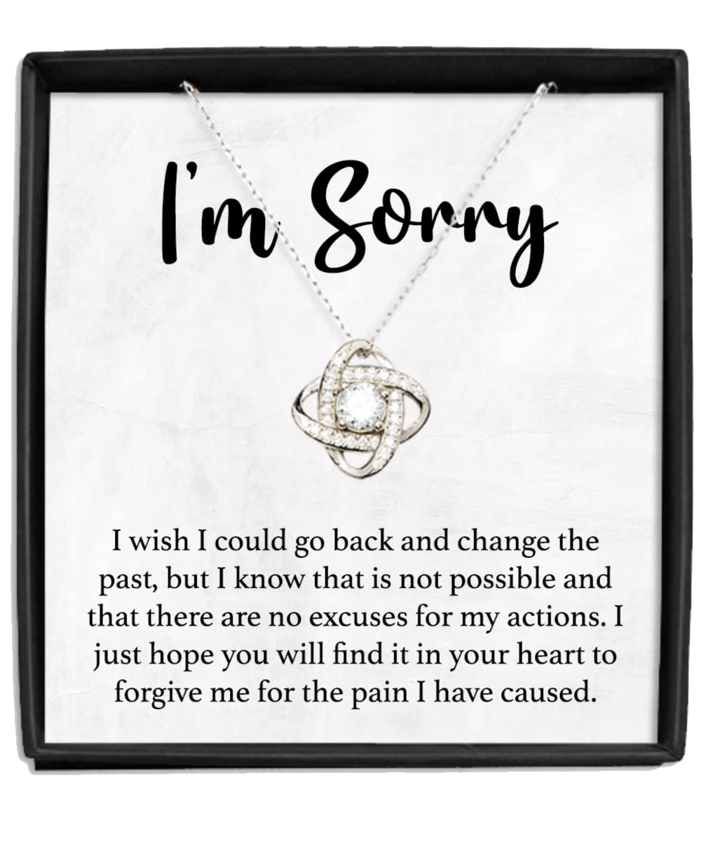 Coveted Goods I’m Sorry Gift Necklace for Her, Sterling Silver Necklace Apology Gift