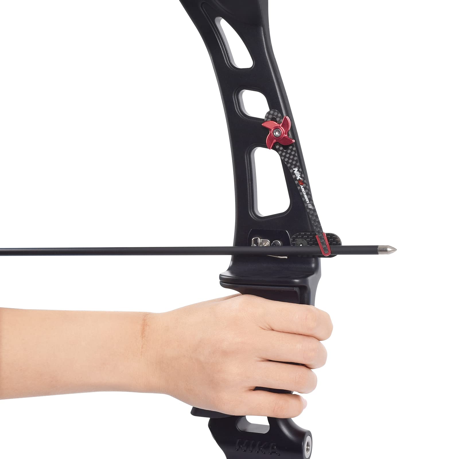 Chuangtong Archery Arrow Clicker, Recurve Bow Signal Release Tool, Carbon Fiber Clicker for Recurve Bow Target Shooting Archery Sight Practice Accessories Color Red