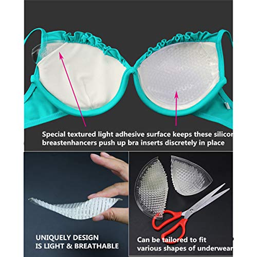 Breathable Lightweight Perforated Silicone Bra Insert Breast Enhancer Push Up Pads