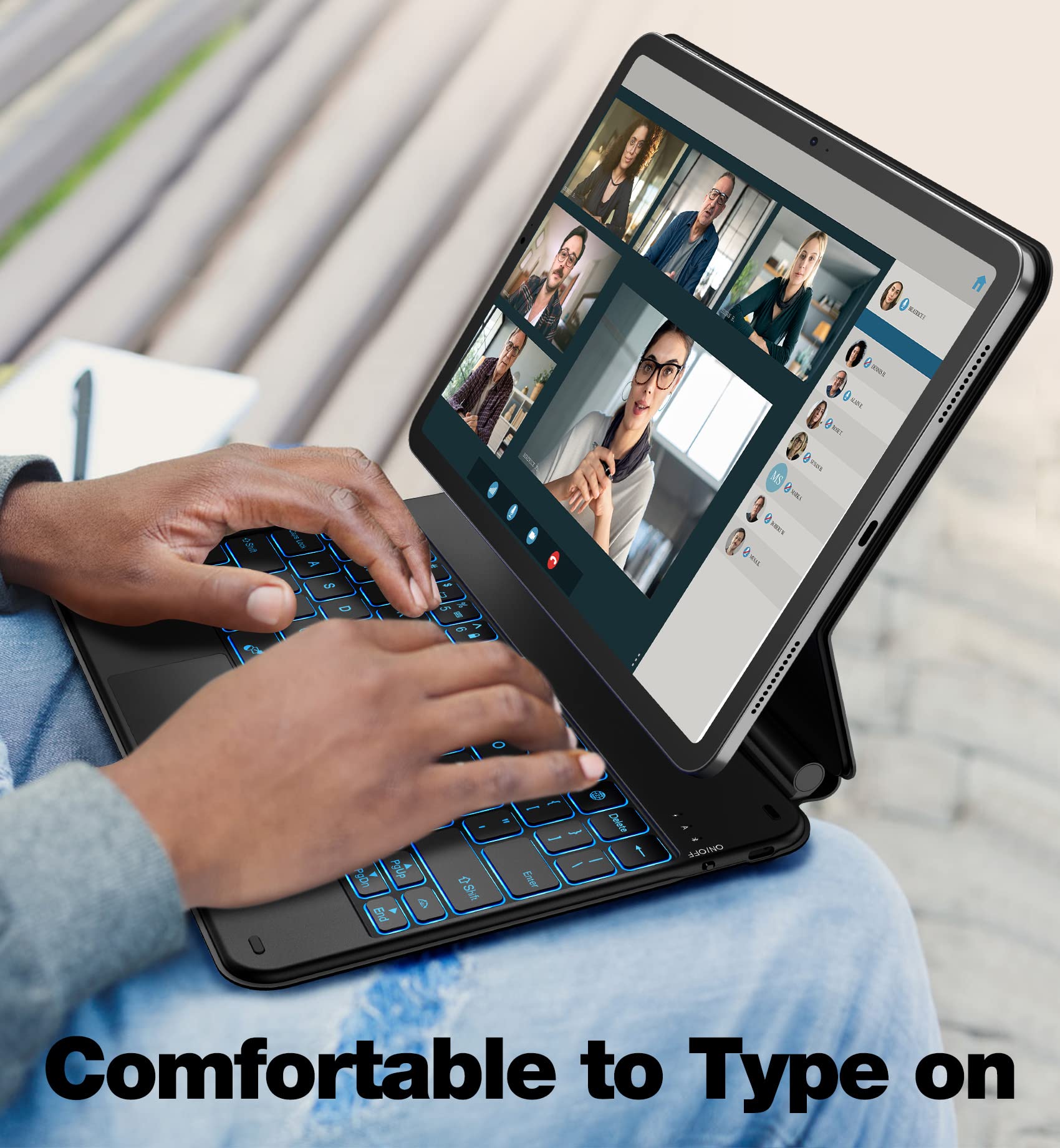 Dracool Keyboard Case Compatible with iPad 10th Generation 10.9 inch 2022 with Multi-Touch Trackpad Magic Type Keyboard Slim Thin Backlit Wireless Keyboard for iPad 10 Gen 10.9" - Black