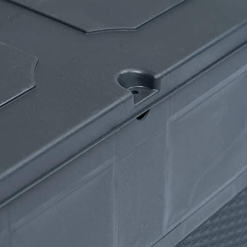 Festnight Garden Storage Box Lockable Garden Container Cabinet Toolbox for Patio Outdoor Furniture 84.5 gal Anthracite