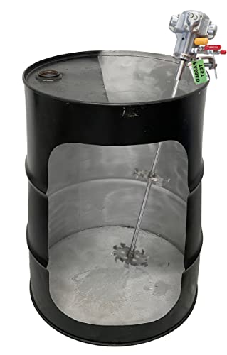 COSMOSTAR 55 Gallon Pneumatic Agitator 1/2 HP, 7 N.M Clamp Mount Tank Barrel Drum Mixer | Paint Agitator, Pneumatic Bracket Mixer, Paint Stirring Machine Bracket Air Agitator Paint Mix Tool
