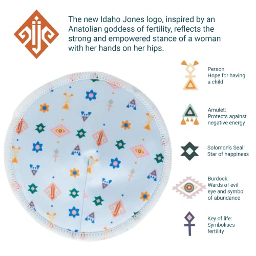 Idaho Jones Washable Reusable Nursing Pads for Breastfeeding - Oeko-Tex Certified Organic Bamboo Breast Pads with Laundry Bag & Waterproof Carrying Bag - Soft Ultra Absorbent Postpartum Pads - 5 Pairs