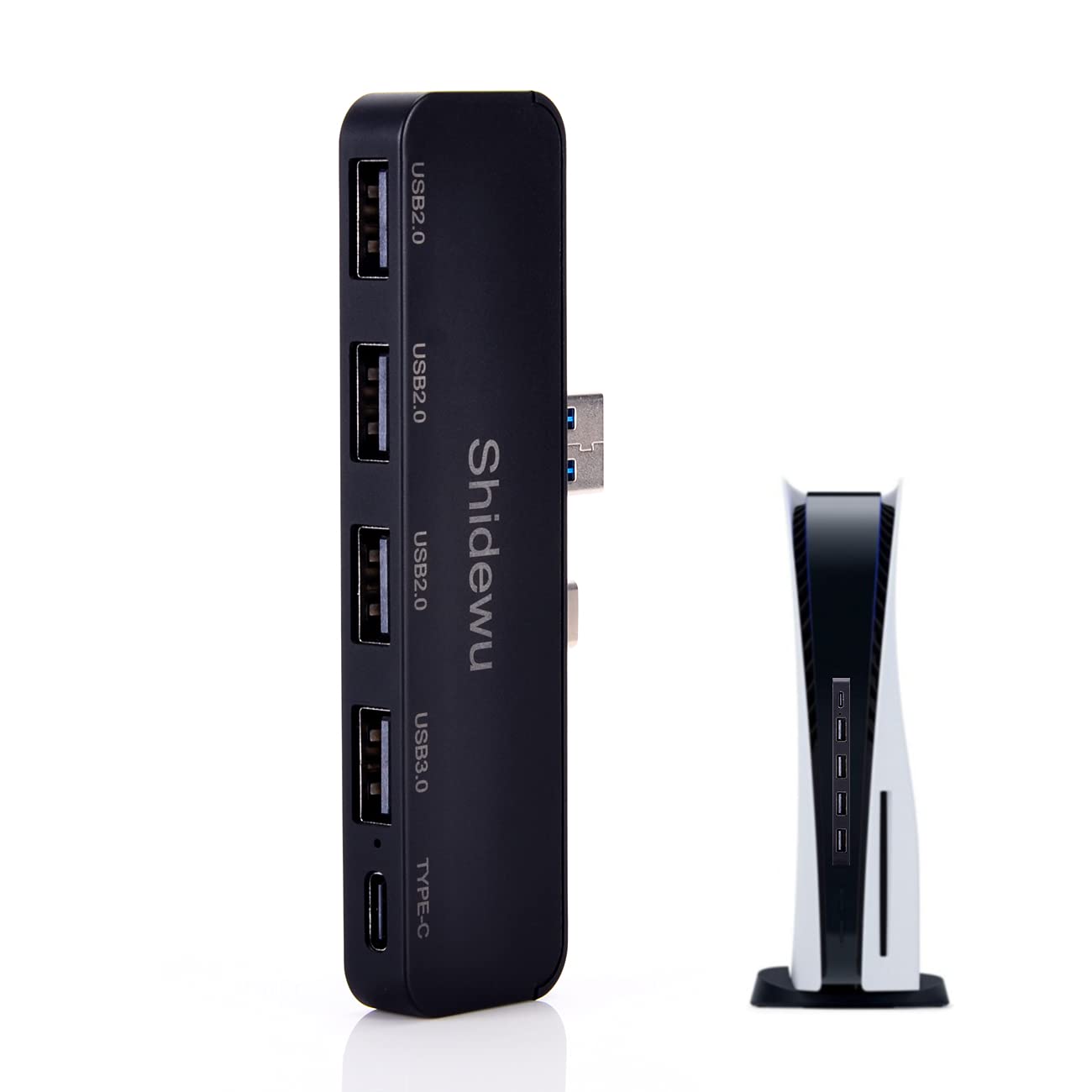 USB hub for ps5 High-Speed usb Expansion Splitter Adapter with2.0,3.0Type C Port, ps5 assecories Compatible with Playstation 5 Game Console Shidewu