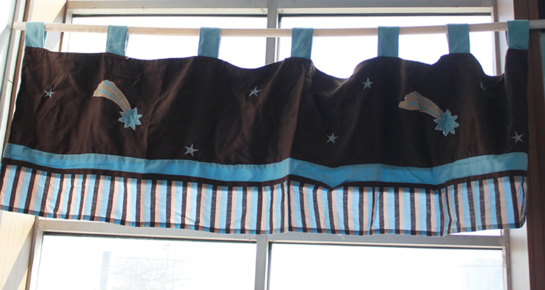 CribMATE Brown Blue Teddy Bear Nursery Crib Bedding Set Star Moon Themed Baby Boy Cot Set