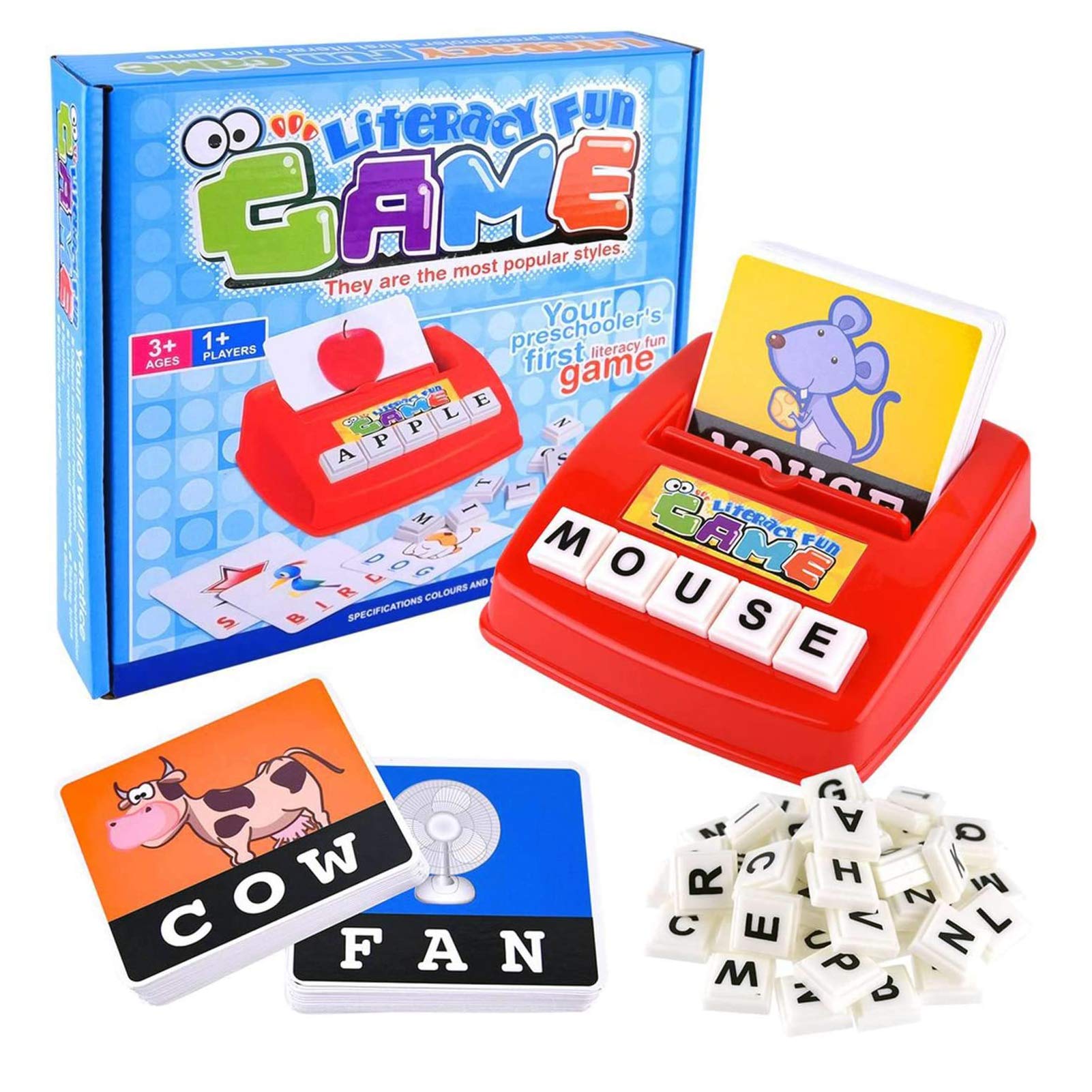 Little Bado Preschool Learning Matching Letter Board Games Alphabet Letter Word Recognition Educational Toys for Kids 3 4 5 6 7 Boys Girls Christmas Birthday Gift