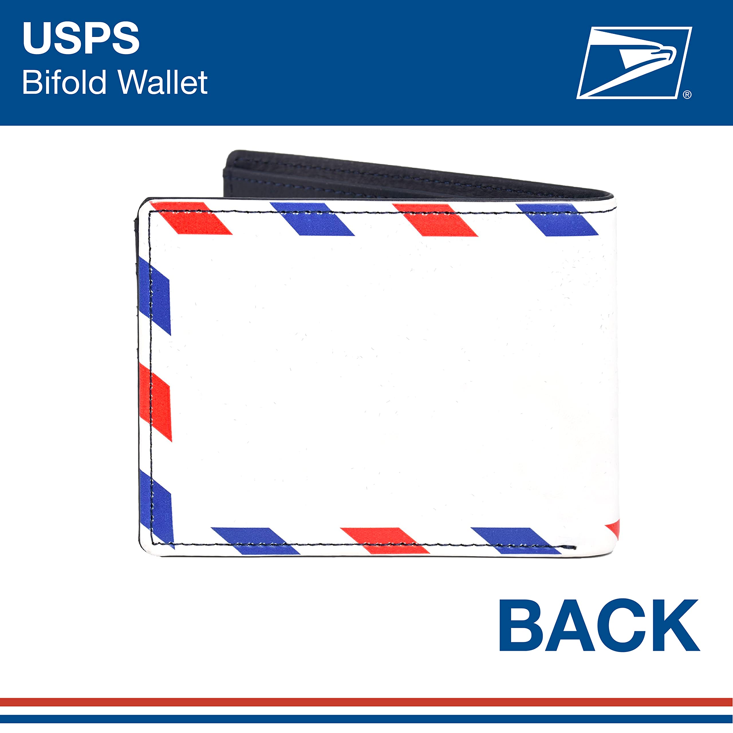 USPS U.S Mail Eagle Logo Bifold Wallet, Slim Wallet in Decorative Tin Case, Multi