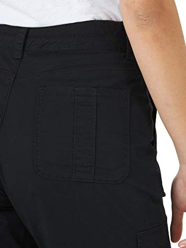 Lee Women's Relaxed Fit Avey Knit Waist Cargo Bermuda Short Black 16