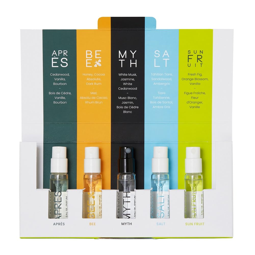 Ellis Brooklyn BOOKLET Fragrance Discovery Set - Eau De Parfum for Women Sample Perfume Set, Perfumes for Women, Clean Perfume, Long Lasting Perfume