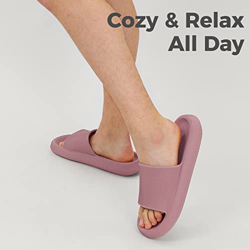 Leevar Blush Cloud Slides for Women and Men - Soft, Comfy, Relax Cloud Slippers, Thick Sole, Non-slip Pillow Slippers, Easy to Clean, Shower, Swimming, Beach, Indoor and Outdoor Pillow Slides