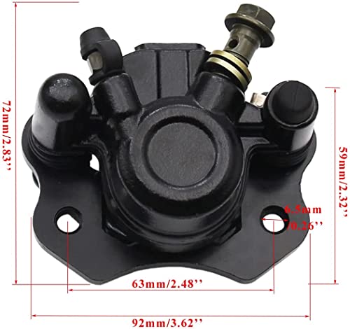 PRO BAT Rear Brake Master Cylinder Caliper Assembly+Brake Disk Rotor+Brake Pad for 50cc 70cc 90cc 110cc 125cc Chinese Quad Taotao Boulder B1 Coolster 3050HD ATV Kids Four Wheeler