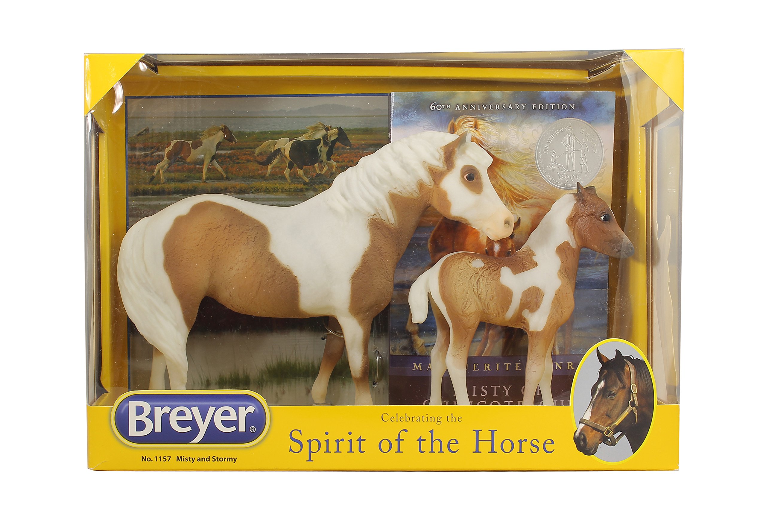 Breyer Traditional Series Misty & Stormy Model & Book Set | 2 Horse and Book Gift Set | 1:9 Scale | Model #1157
