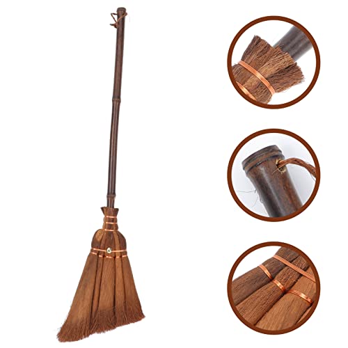 DOITOOL Broom Small Broom for Kids and Toddlers, Wood Handle Broom, Kids Size 23.2β, Toy Broom Cinnamon Broom