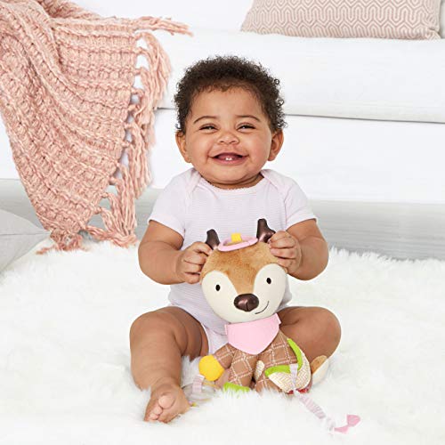 Skip Hop Bandana Buddies Baby Activity and Teething Toy with Multi-Sensory Rattle and Textures, Deer