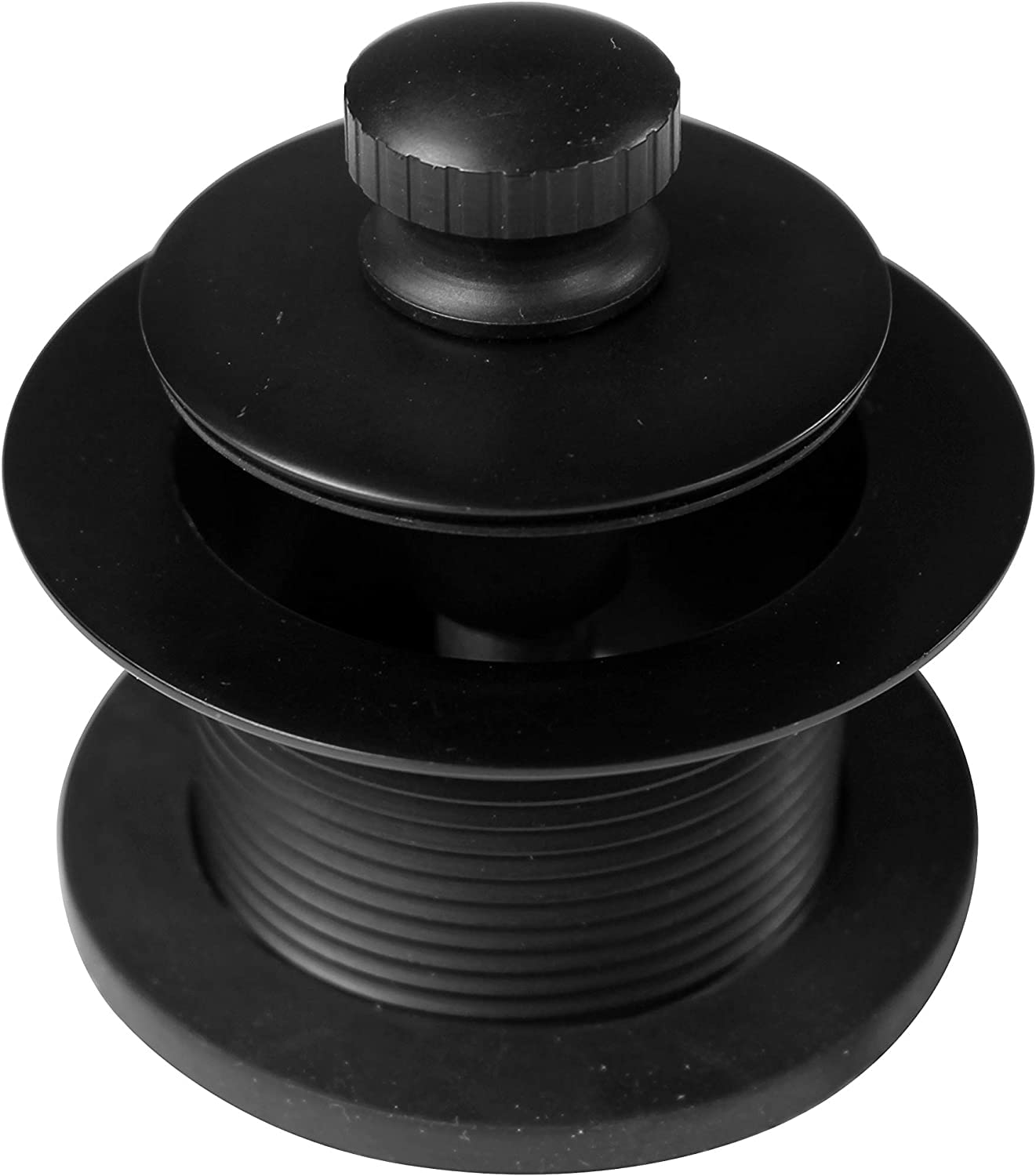 Westbrass A49721-62 1-1/2" Bath Waste & Overflow Assembly with Pull Drain Stopper and One-Hole Faceplate Top Elbow-SCH. 40 PVC, 1-Pack, Matte Black