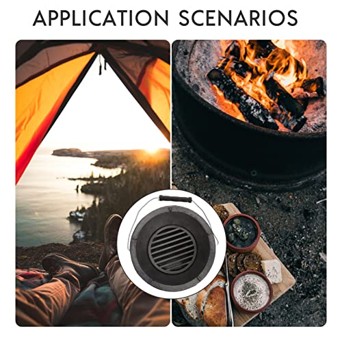 DOITOOL Cast Iron Charcoal Hibachi Grill, Portable Charcoal Grill for Outdoor Camping Barbecue Cooking, Japanese Hibachi Grill