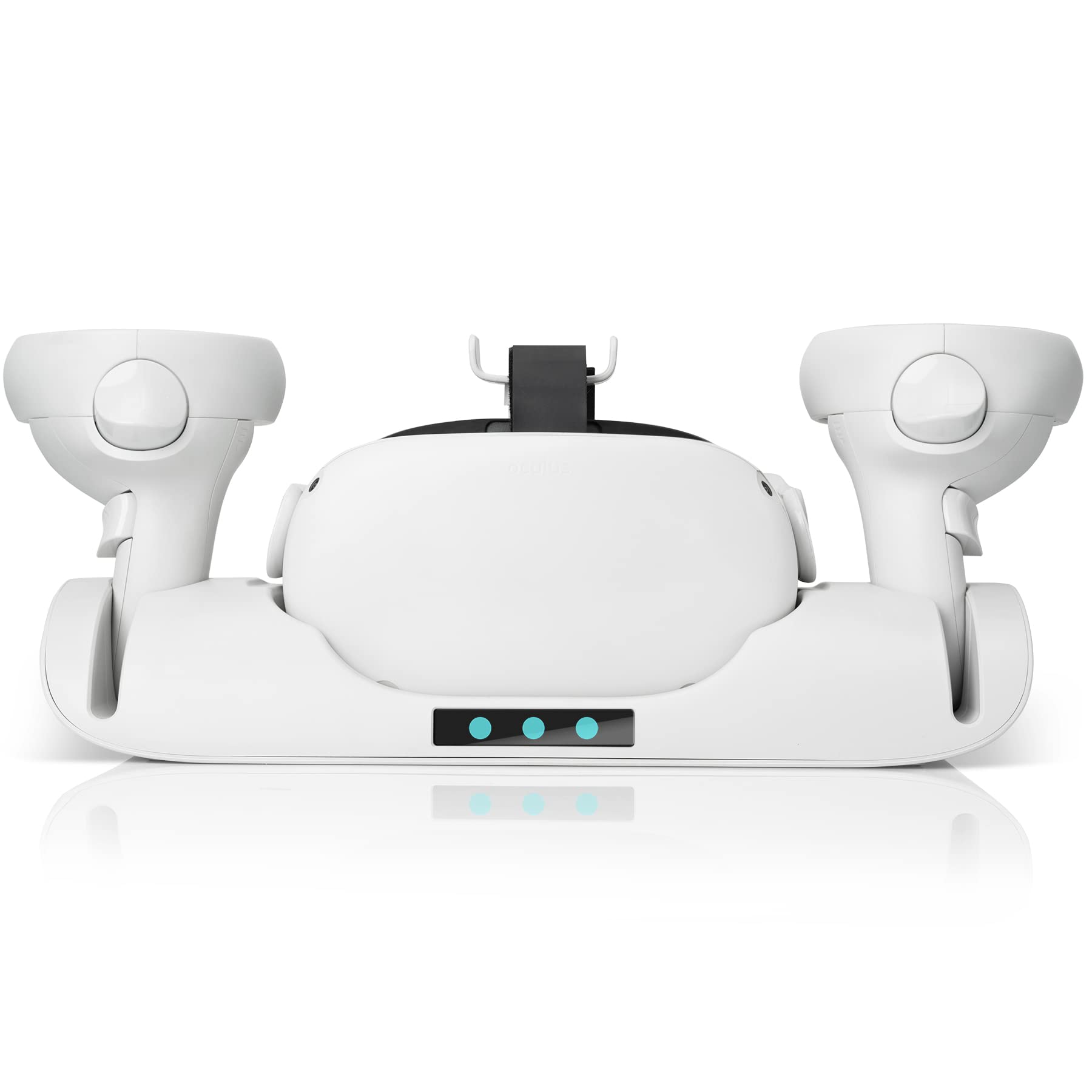 Charging Dock for Oculus Quest 2/Meta Quest 2,Oculus Quest 2 Charging Dock,Supports LED Indicator/Simultaneously Magnetic Charging Headset and Controller Charging Dock Stocking Gift Ideas