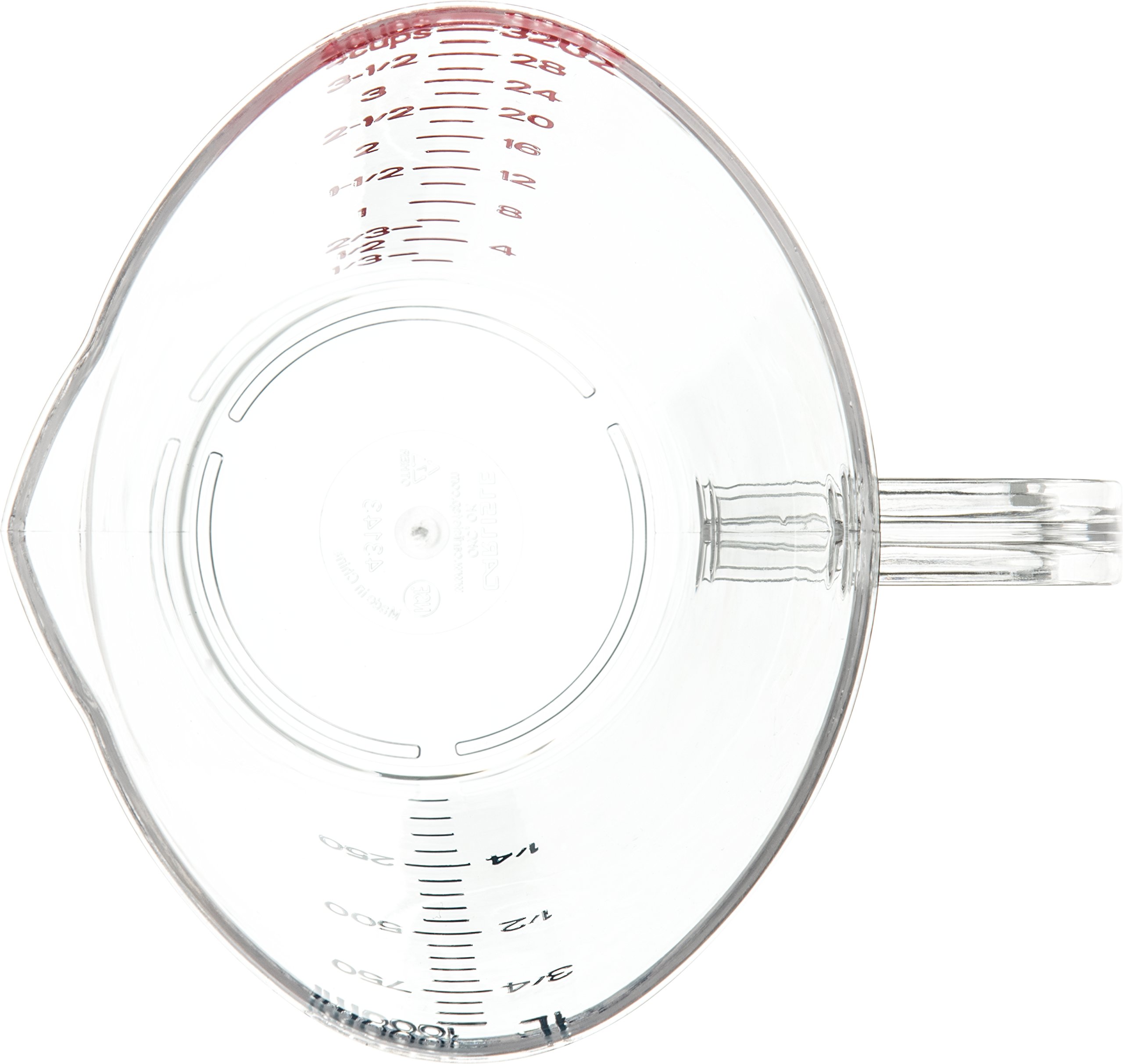 Carlisle FoodService Products 4314307 Commercial Plastic Measuring Cup, 1 Quart, Clear