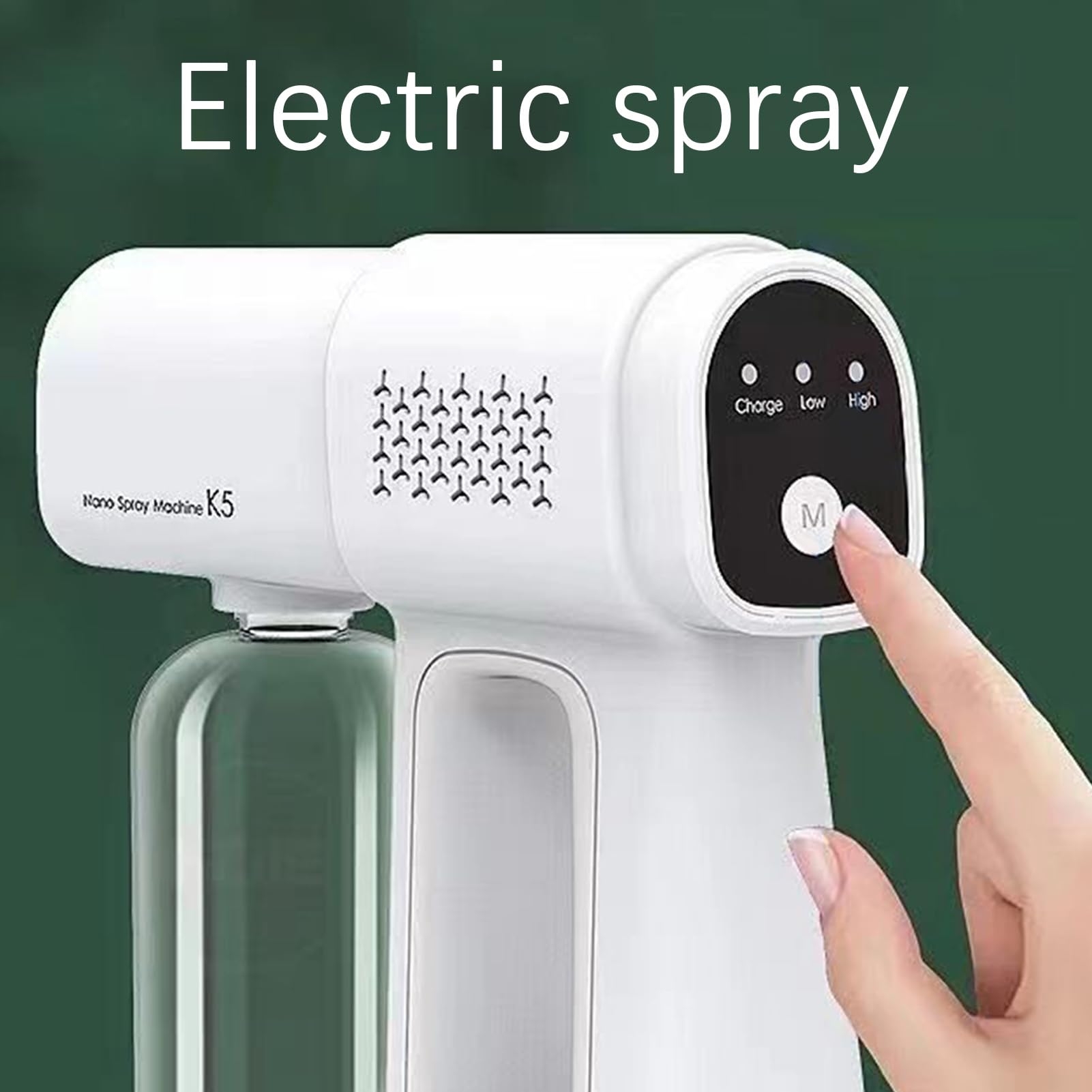 Electrostatic Sprayer, Barber Alcohol Spray Gun, Multipurpose Portable Rechargeable Handheld Pump Sprayer with Blue Light, Sanitizer Spray for Touchless Sanitization