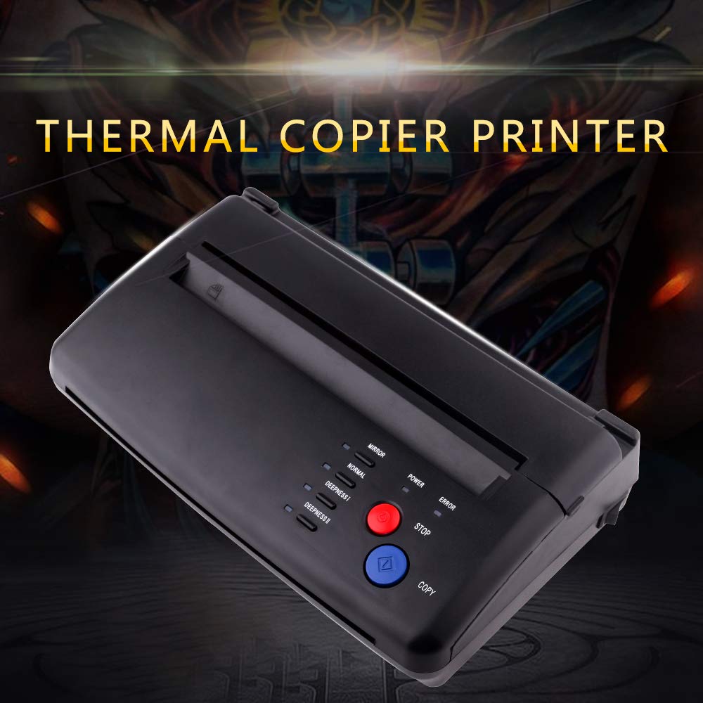Tattoo Transfer Stencil Printer Machine with 10 Thermal Tattoo Kit Copier Printer Tattoo Transfer Stencil Paper Tattoo Stencil Printer Machine for Tattoos Supply