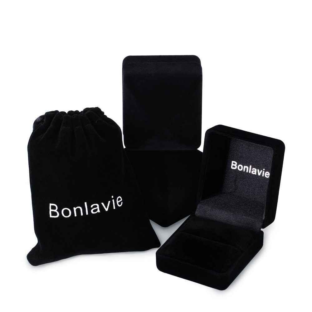 BONLAVIE 925 Sterling Silver Wedding Ring Set for Women 1ct Oval Cut White Cubic Zirconia Bridal Ring Set Wedding Bands Engagement Ring Set Size 10