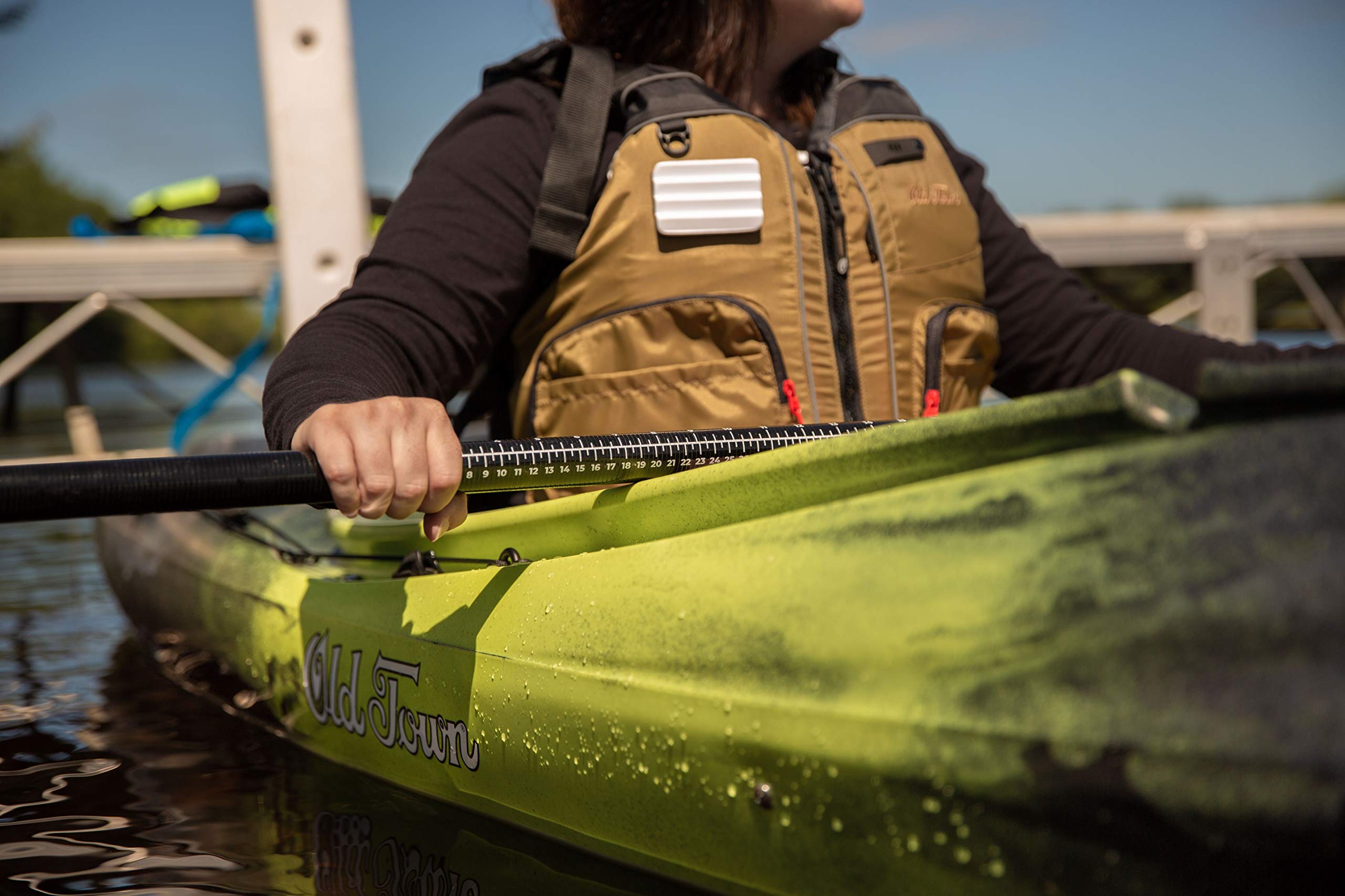 Carlisle Paddles Magic Angler Kayak Paddle with Polypropylene Blades and Wrapped Fiberglass Shaft, 250cm - Photic