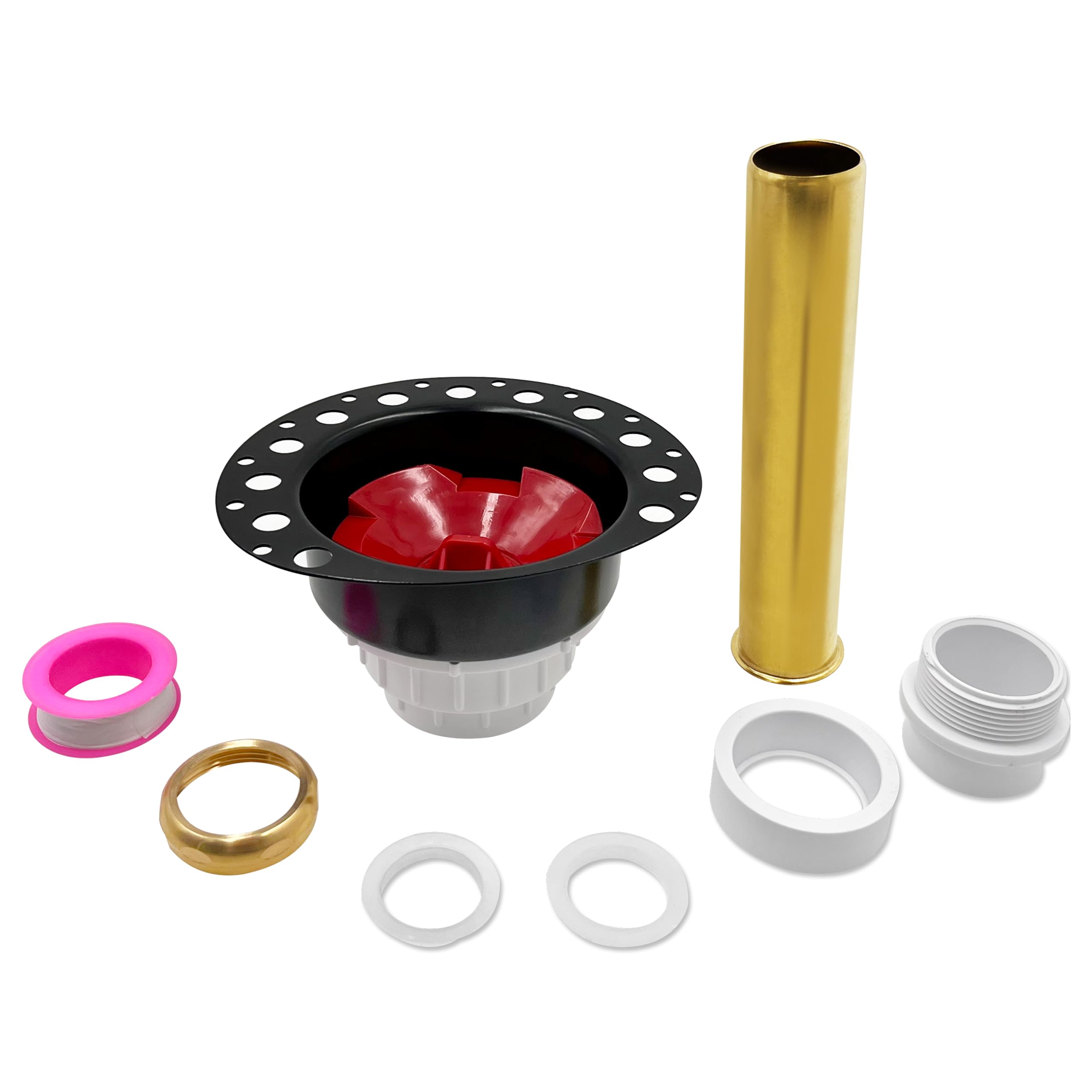 CLAPCS ITD5135 Freestanding Bathtub Rough-in Kit With Brass Tail Pipe and PVC Adapter，Compatible with all freestanding bathtubs and standard bathtubs