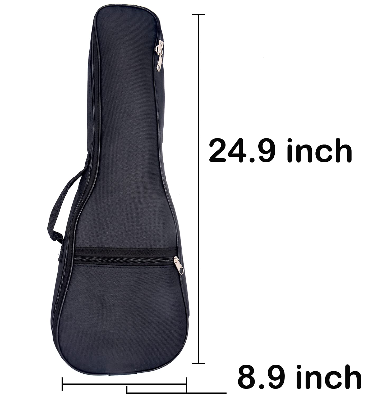 Majowir Concert Ukulele Case Black Ukulele Padding Bag for 24 Inch Ukulele