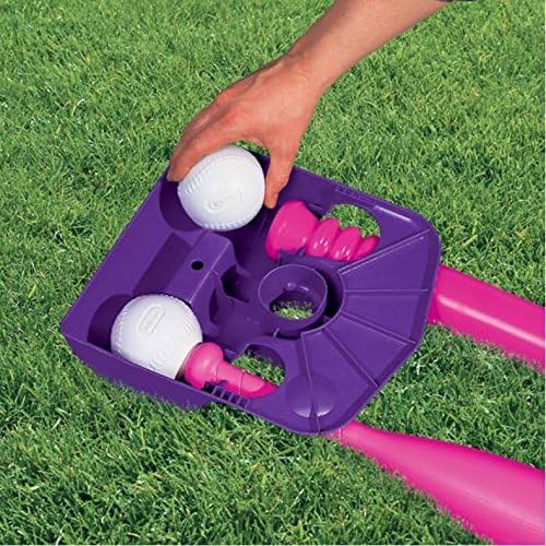 Little Tikes Easy Score Basketball Set (Pink, 3-Balls) and T-Ball Set (Pink, 5-Balls) - Bundle
