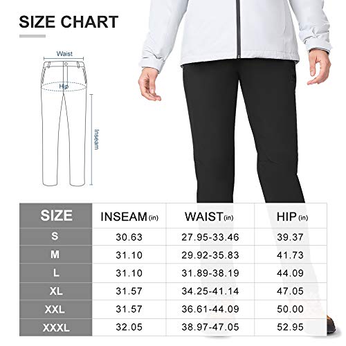 CAMEL Women's Hiking Pants Fleece Lined Insulated Softshell Pants Waterproof for Outdoor Mountain Snow Hunting Trousers (M, Black1)