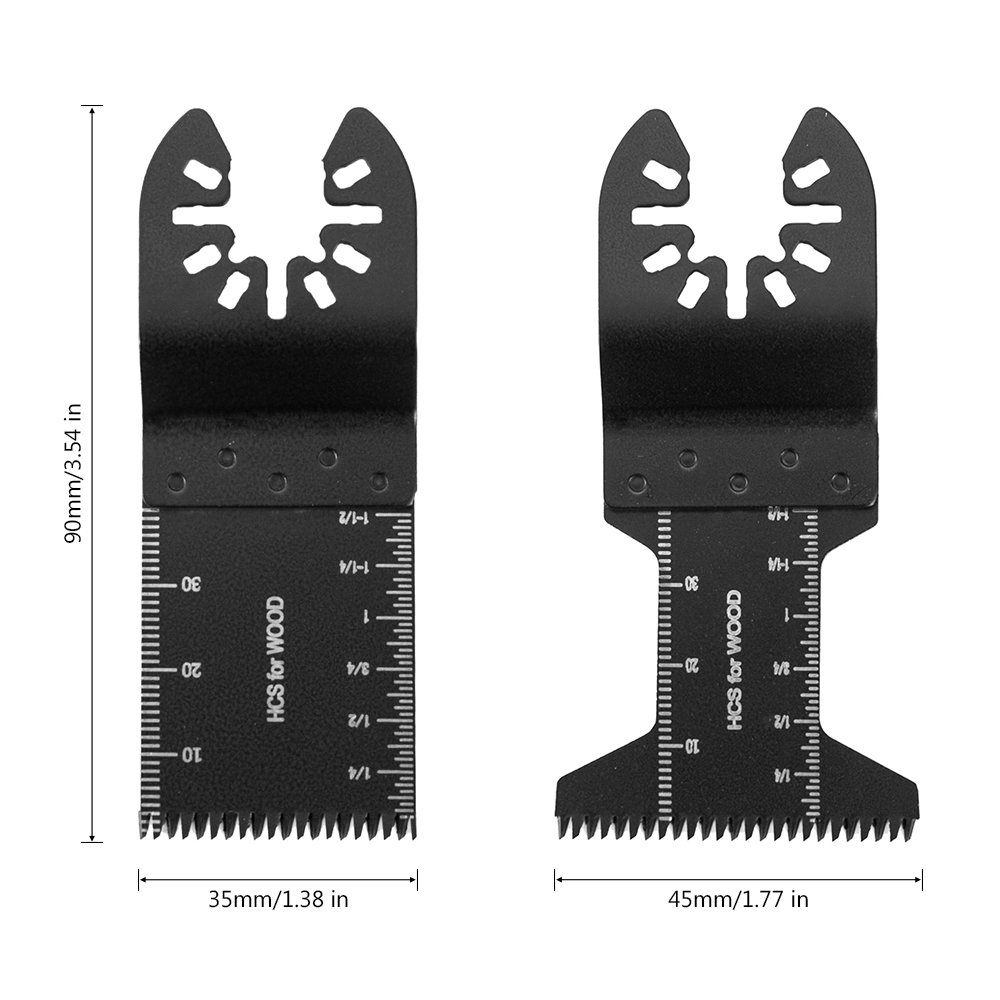 Wrightus 20 Bi-Metal/Wood Oscillating Multitool Quick Release Saw Blades Universal Carbide Fit Fein Multimaster Porter Cable Black & Decker Bosch Dremel Craftsman Ridgid Ryobi Makita Milwaukee Dewal