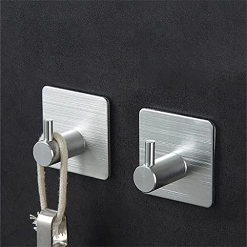 EYHLKM Aluminum Alloy Wall Hook Self Adhesive Sticky Kitchen Home Bathroom Bath Ball Key Bag Coat Hanger Storage Hanging Holder Rack ( Color : White-Fruit peach5 , Size : As The Picture Shows )