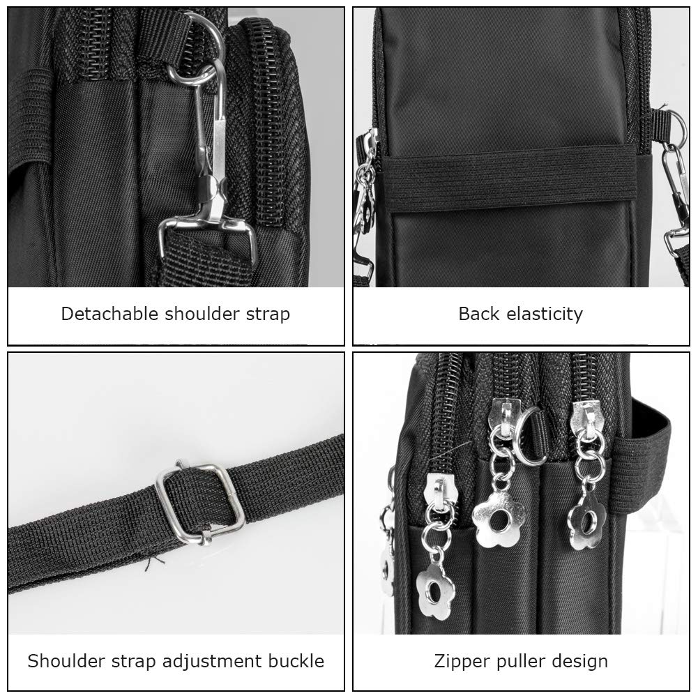 Ladies Crossbody Bag Mobile Phone Shoulder Bag Cotton Mobile Phone Handbag (#3)