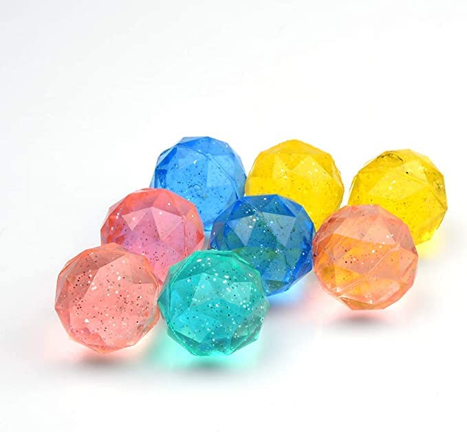 Chwang 24PCS 30mm Bouncy Balls Assorted Rubber Balls,Party Bag Filler,High Bouncing Balls for Kids (24pcs / 30mm)