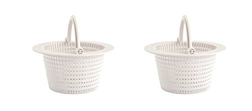 FibroPool Swimming Pool Skimmer Basket with Handle (2 Pack) Replacement Strainer for Leaves and Debris - Compatible with Above Ground Pools