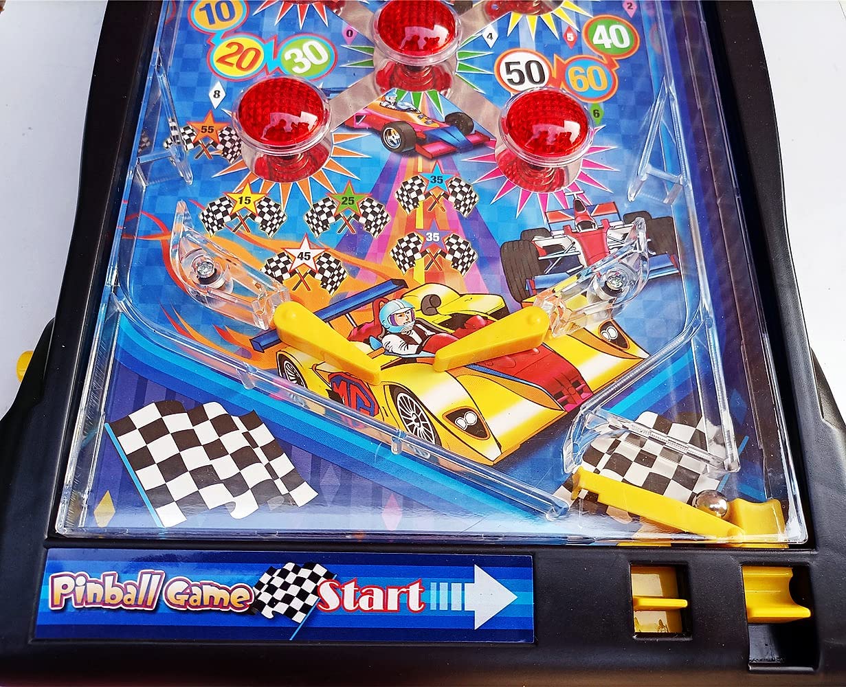 Trisquirrel Pinball Machine, Electronic Tabletop Pinball Game, 16.5 Inch Table Pinball with Lights & Sounds, LED Digital Scoreboard- Suitable for Age 8+ to Adults