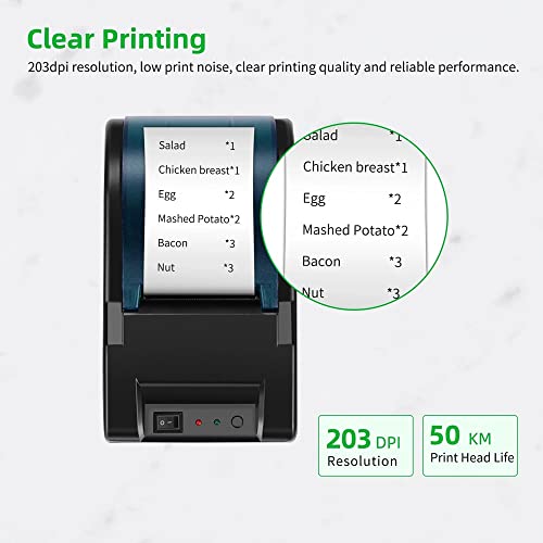 GAELOP DFHBFG 58mm Thermal Receipt Printer Bill Ticket High Speed POS Printer Support Cash Drawer Compatible ESC/POS Print