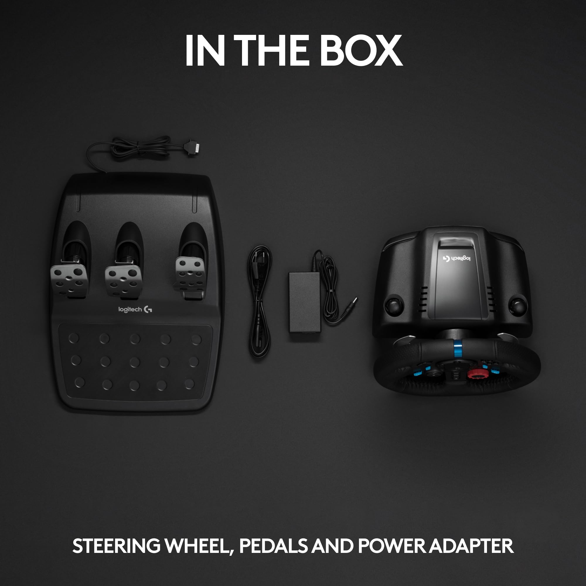 Logitech G29 Driving Force Racing Wheel and Floor Pedals, Real Force Feedback, Stainless Steel Paddle Shifters, Leather Steering Wheel Cover, Adjustable Floor Pedals, UK-Plug, PS4/PS3/PC/Mac – Black