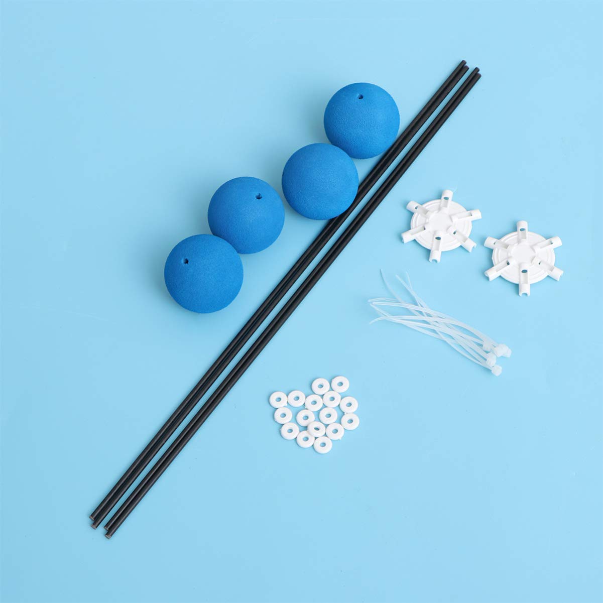 NUOBESTY Landing Training Gear Landing Training Kit RC Helicopter Sponge Balls for RC Helicopter (Blue)
