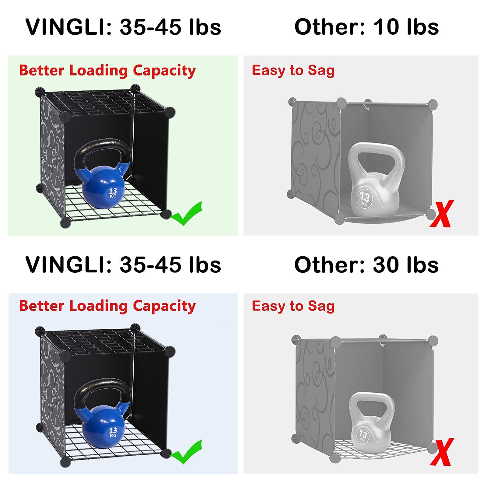 VINGLI Cube Storage Closet Organizer Storage Shelves 25 Cube Closet Cabinet Book Shelf Foldable Storage Clothes Organizer DIY Plastic Ideal for Living Room Office Bedroom